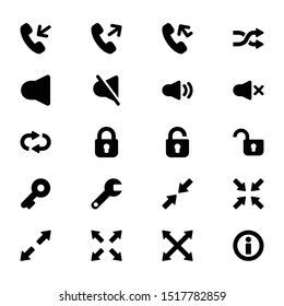 User Interface Icons Black Color Stock Vector (Royalty Free) 1517782859 ...