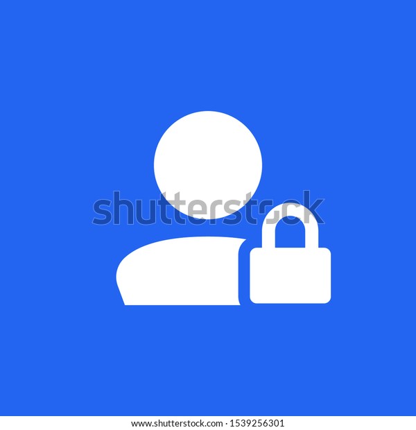 User Lock Icon Security Protection Sign Stock Vector (Royalty Free ...