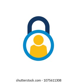 Security Human Lock Icon Logo Design Stock Vector (Royalty Free) 646638460
