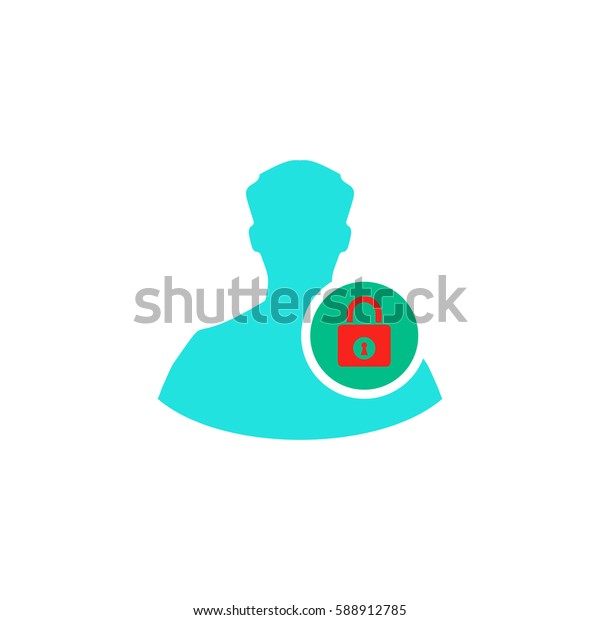 User Login Authenticate Color Symbol Icon Stock Vector (Royalty Free ...