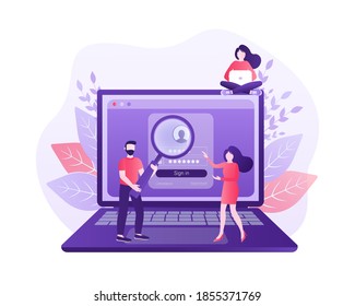 User Login Character Concept Any Purpose Stock Vector (Royalty Free ...