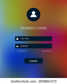 User Login Page Blur Background Vector Stock Vector (Royalty Free ...