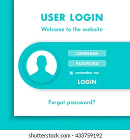 User Login Window Login Page Design Stock Vector (Royalty Free ...