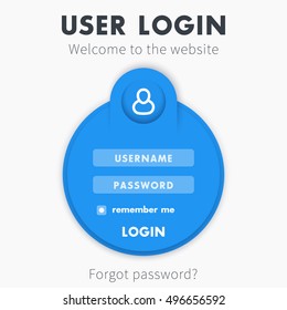 User Login Window Login Page Design Stock Vector (Royalty Free ...