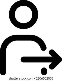 User Logout Icon Symbol Logo Stock Vector (Royalty Free) 2206502033 ...