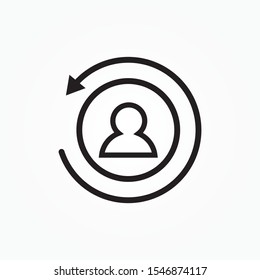 User Logout Icon Trendy Flat Style Stock Vector (Royalty Free ...