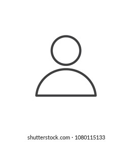 User Outline Icon Linear Style Sign Stock Vector (Royalty Free ...