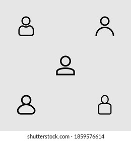 User Outline Icon Set Isolated Vector Stock Vector (Royalty Free ...
