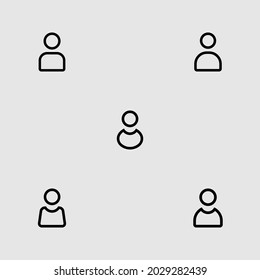 User Outline Icon Set Isolated Vector Stock Vector (Royalty Free ...