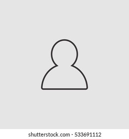 User Outline Icon Vector Can Be Stock Vector (Royalty Free) 533691181 ...