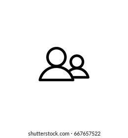 Two Users Outline Icon Linear Style Stock Vector (Royalty Free) 1869982108