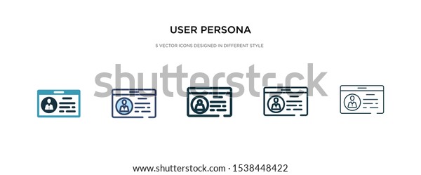 User Persona Icon Different Style Vector Stock Vector (Royalty Free ...
