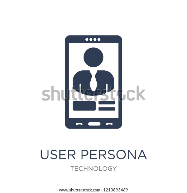 User Persona Icon Trendy Flat Vector Stock Vector (Royalty Free ...