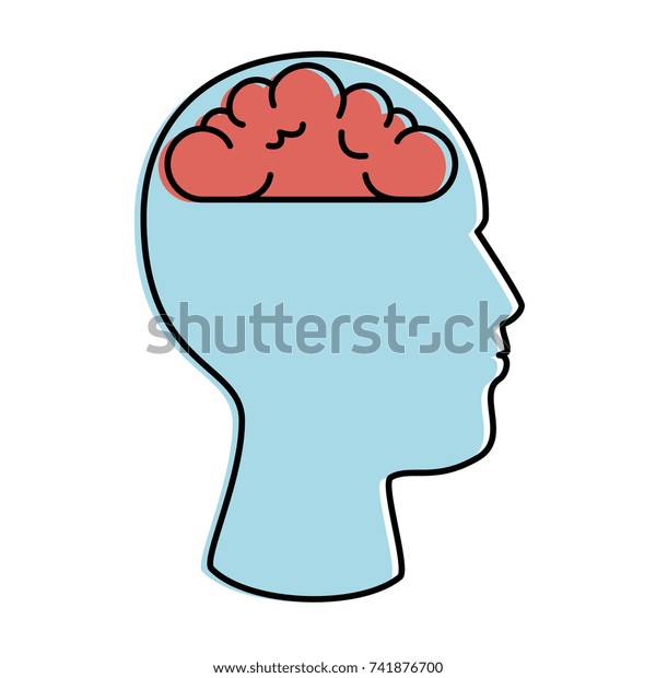 User Profile Brain Silhouette Avatar Icon Stock Vector (Royalty Free ...