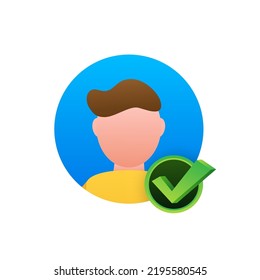 User Profile Check User Authorized Account Stock Vector (Royalty Free ...