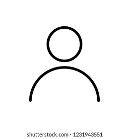 Thin Line User Icon Vector Isolated Stock Vector (Royalty Free ...