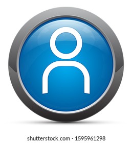 User Profile Icon Premium Blue Round Stock Vector (Royalty Free ...