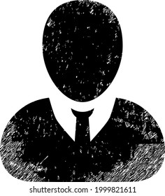 User Profile Icon Scratched Style Isolated Stock Vector (Royalty Free ...