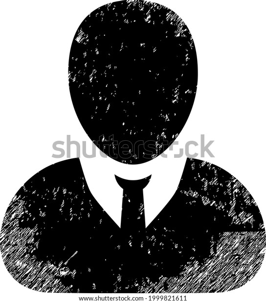 User Profile Icon Scratched Style Isolated Stock Vector (Royalty Free ...