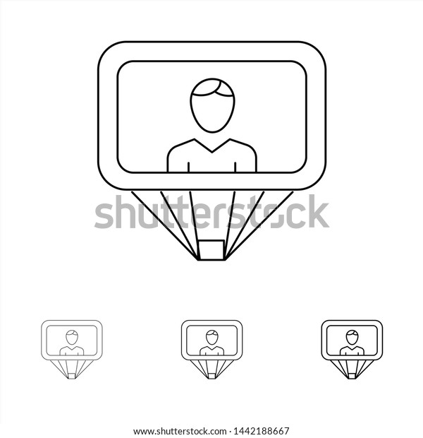 User Profile Id Login Bold Thin Stock Vector (Royalty Free) 1442188667 ...