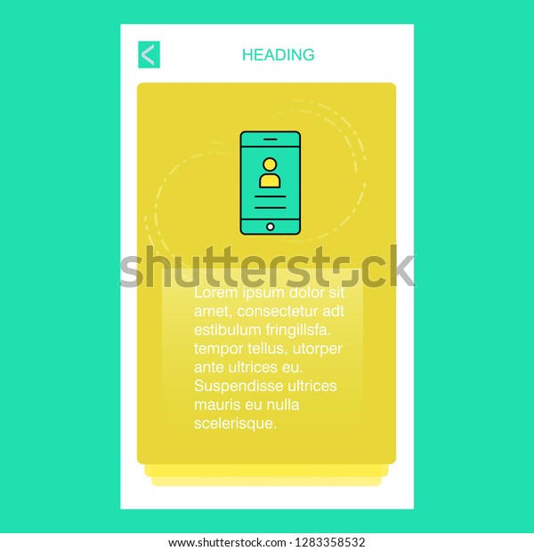 User Profile Mobile Vertical Banner Design Stock Vector (Royalty Free ...