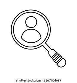 User Profile Search Icon Outline Vector Stock Vector (Royalty Free ...