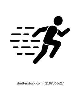User Running Man Icon Black Vector Stock Vector (Royalty Free ...