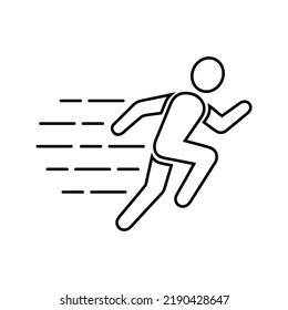 User Running Man Icon Outline Vector Stock Vector (Royalty Free ...