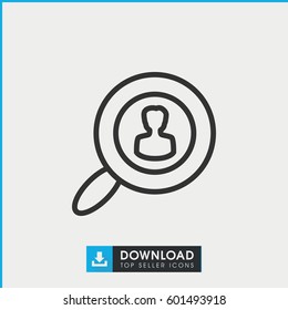 User Search Icon Simple Outline User Stock Vector (Royalty Free ...