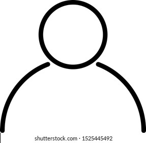 User Vector Icon White Islolated Background Stock Vector (Royalty Free ...