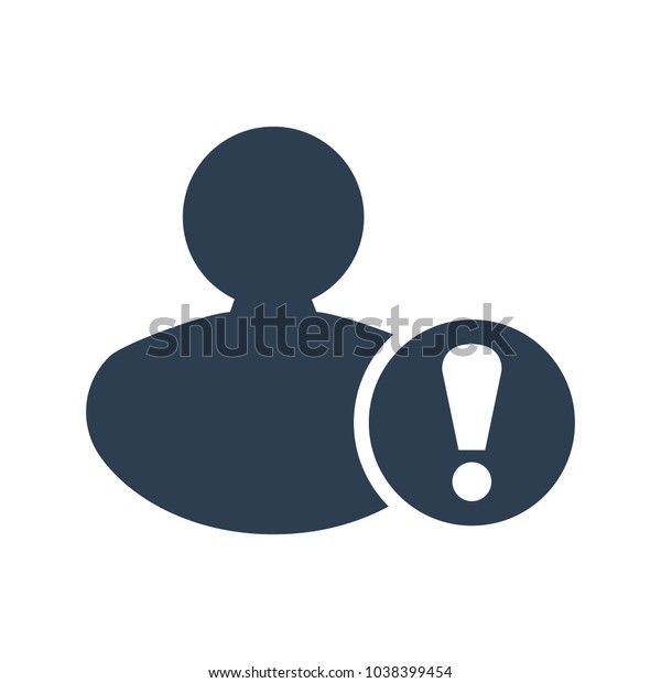 User Warning Sign On White Background Stock Vector (Royalty Free ...