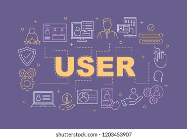 User Word Concepts Banner Profile Page Stock Vector (Royalty Free ...