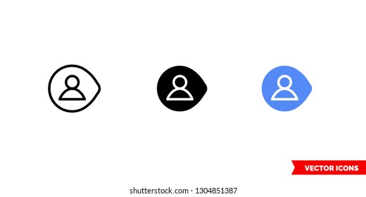Username Icon 3 Types Color Black Stock Vector (Royalty Free ...