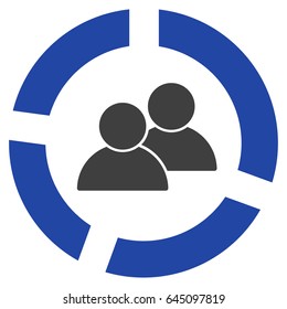 Users Diagram Flat Vector Pictogram Isolated Stock Vector (Royalty Free ...