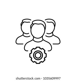 Users Group Management Options Settings Icon Stock Vector (Royalty Free ...