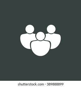 Users Icon On Dark Background White Stock Vector (Royalty Free ...