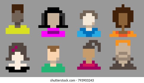 Users Icon Pixel Art Stock Vector (Royalty Free) 793903243 | Shutterstock