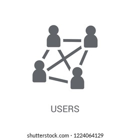 Users Interconnected Icon Trendy Users Interconnected Stock Vector (Royalty Free) 1224064129 ...