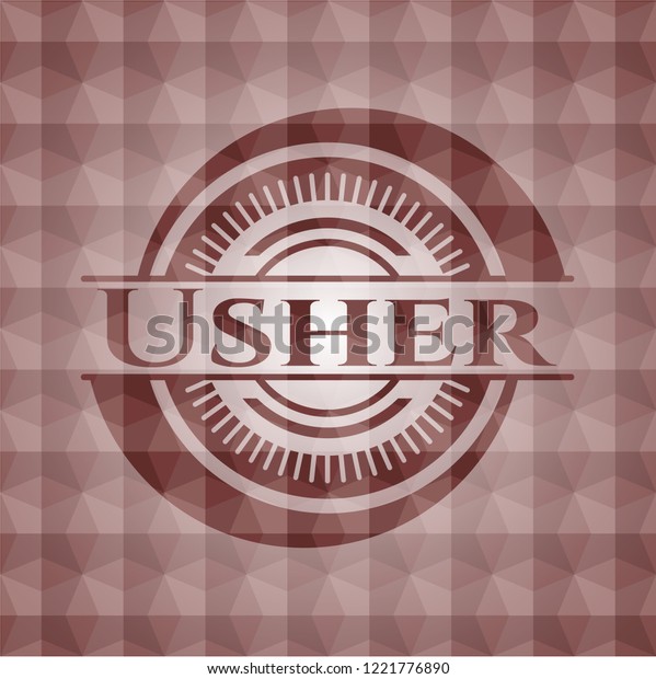 Usher Red Seamless Emblem Geometric Pattern Stock Vector (Royalty Free ...