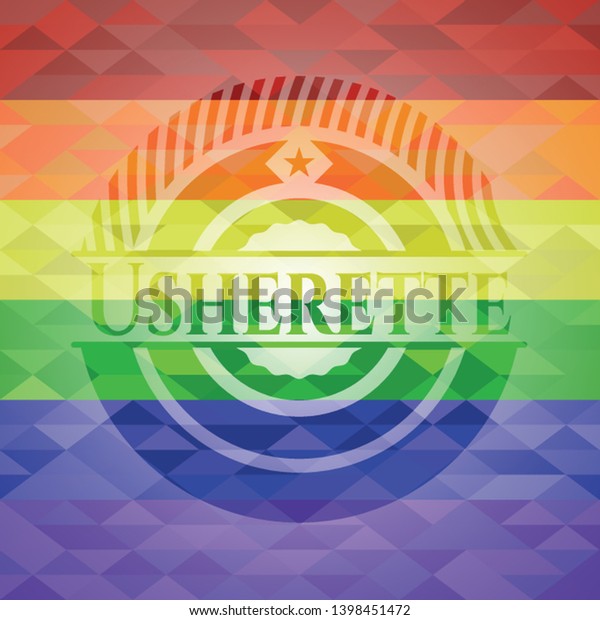 Usherette Lgbt Colors Emblem Vector Illustration Stock Vector (Royalty ...