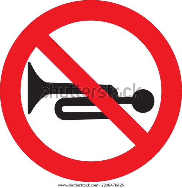 Using Horn Prohibited Traffic Icon Stock Vector (Royalty Free ...
