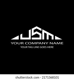 Usm Letter Logo Creative Design Vector Stock Vector (Royalty Free ...