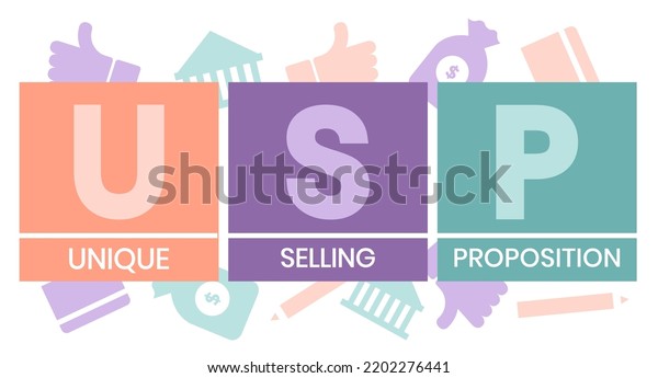 Usp Unique Selling Proposition Business Concept Stock Vector (Royalty ...