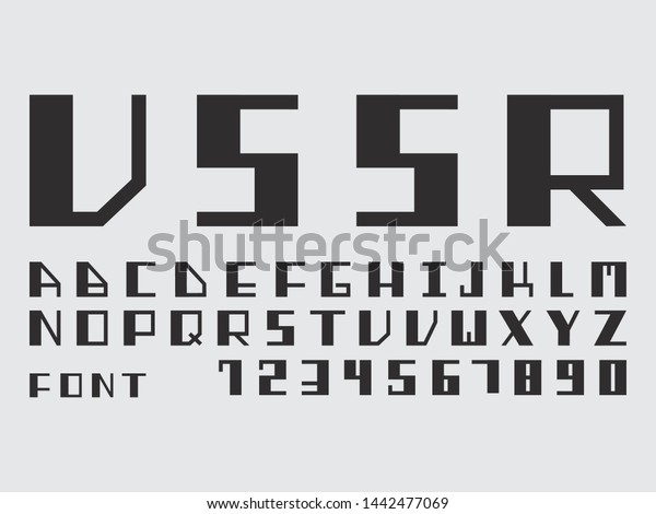 Ussr Font Vector Alphabet Letters Numbers Stock Vector (Royalty Free ...