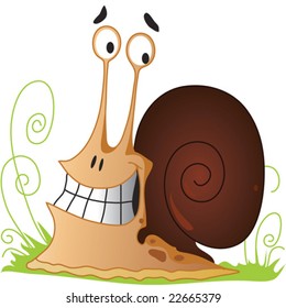 Usual Snail Big Smile Stock Vector (Royalty Free) 22665379 | Shutterstock