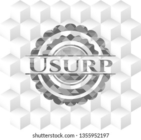 Usurp Grey Badge Geometric Cube White Stock Vector (Royalty Free ...