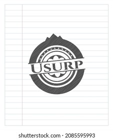 Usurp Pencil Strokes Emblem Vector Illustration Stock Vector (Royalty ...