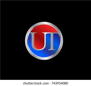 Ut Letter Logo Design Circle Blue Stock Vector (Royalty Free) 743954080 ...