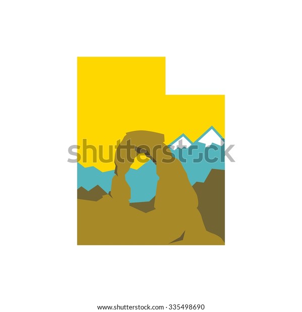 Utah National Park Logo Template Logo Stock Vector (Royalty Free ...