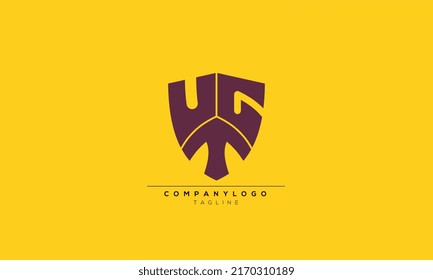 Utg Letter Shield Logo Design Stock Vector (Royalty Free) 2170310189 ...
